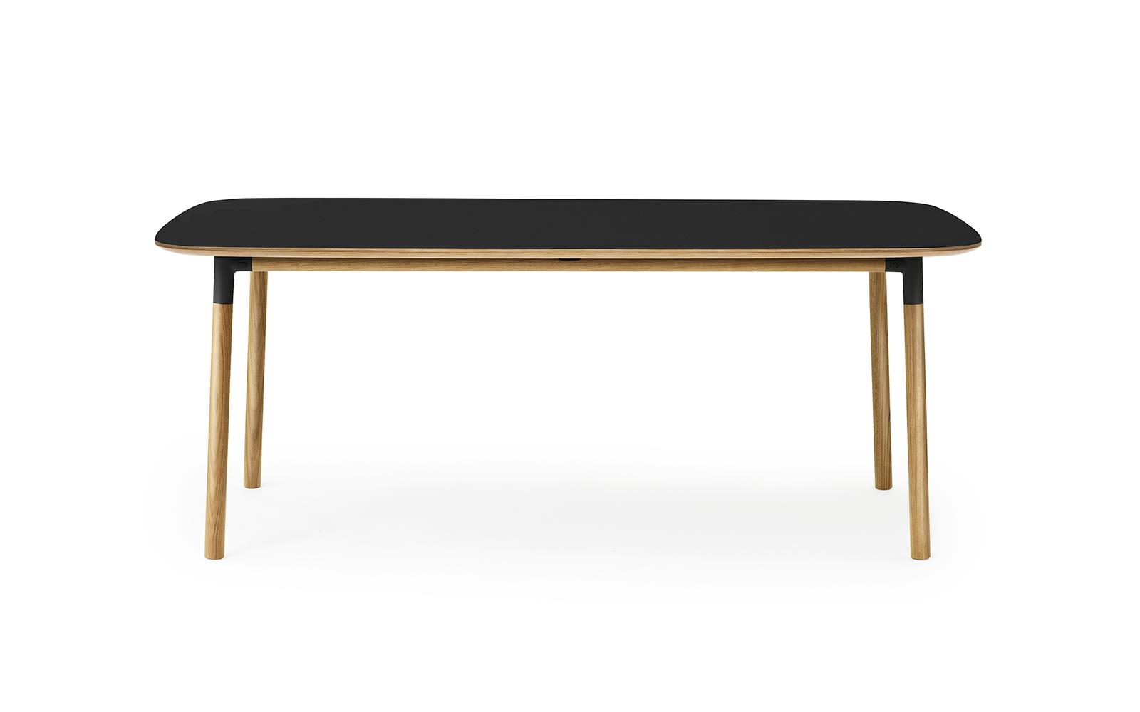 Form Table | Contemporary rectangular dinner table in oak & linoleum
