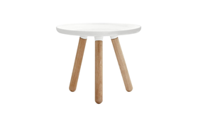 Tablo Table - A minimalistic coffee table in white with legs of ash